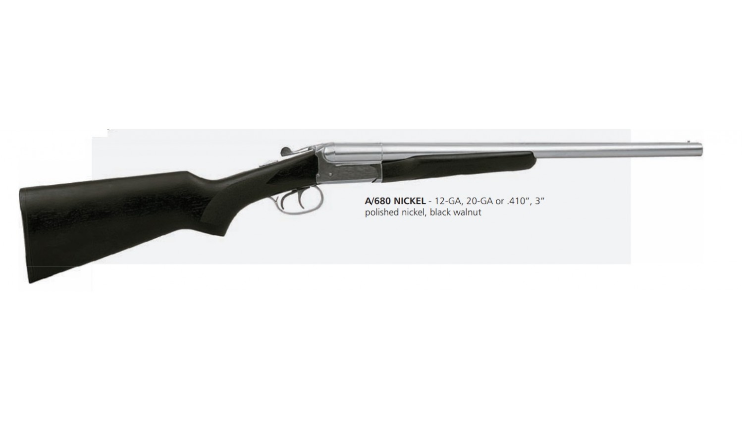 Boito A/680 DT EX Nickel 20 Gauge 3" 20" Barrel Side by Side Shotgun