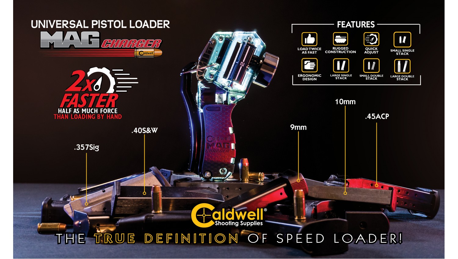Caldwell Shooting Supplies Mag Charger Universal Pistol Loader