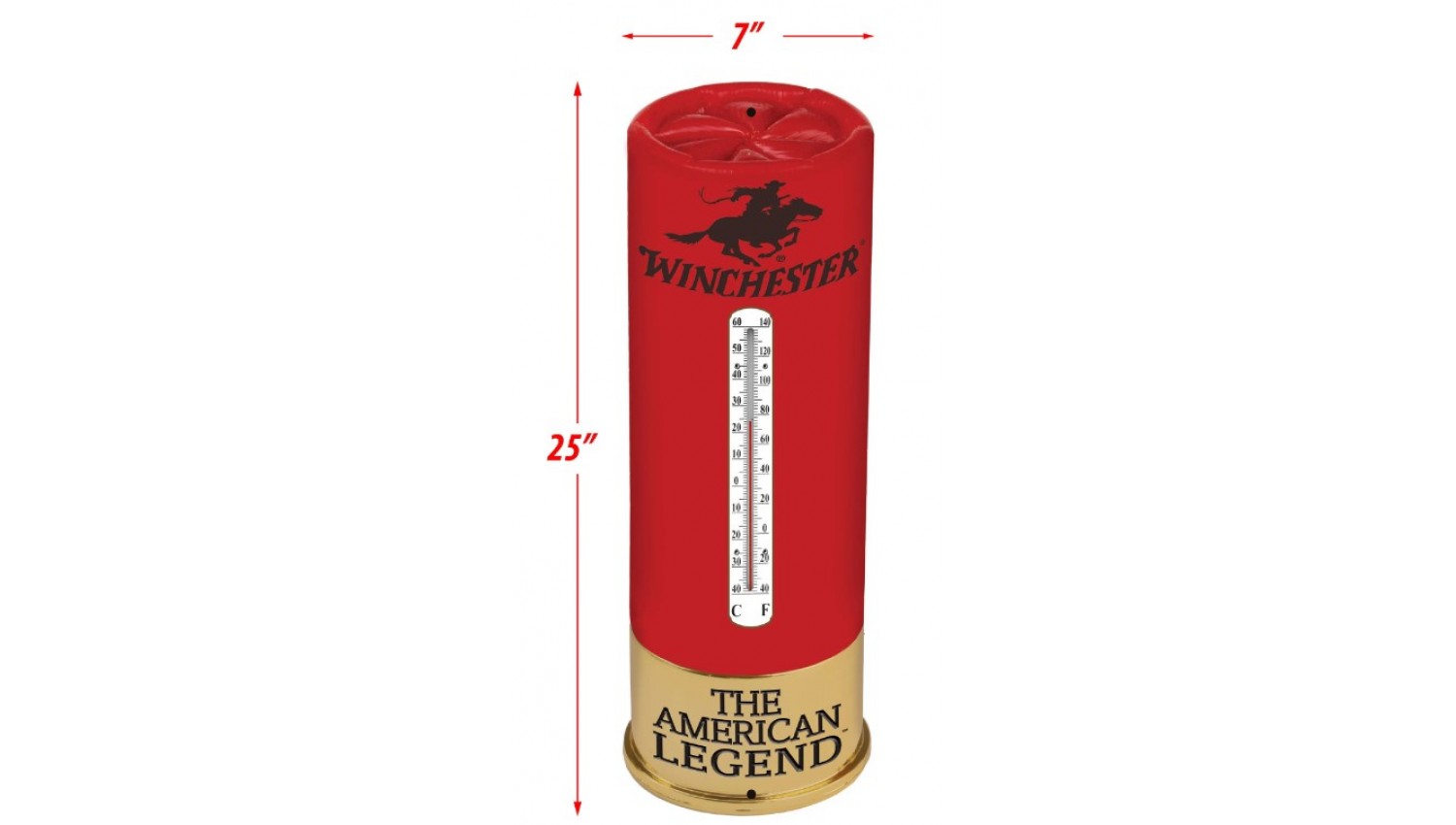 River's Edge Winchester Tin Thermometer
