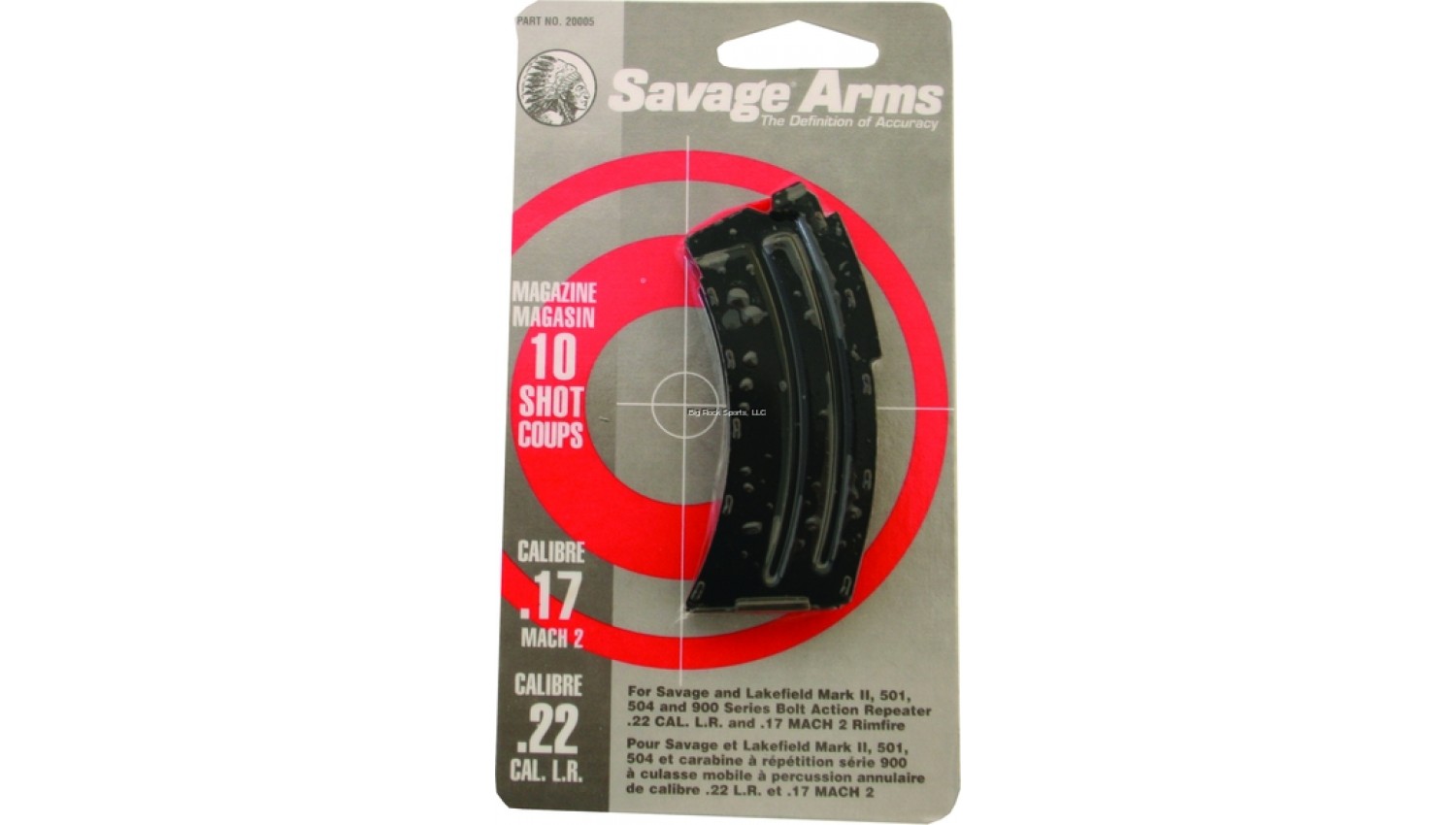 Savage Arms .17 Mach 2/.22 LR 10 Shot Blued Magazine