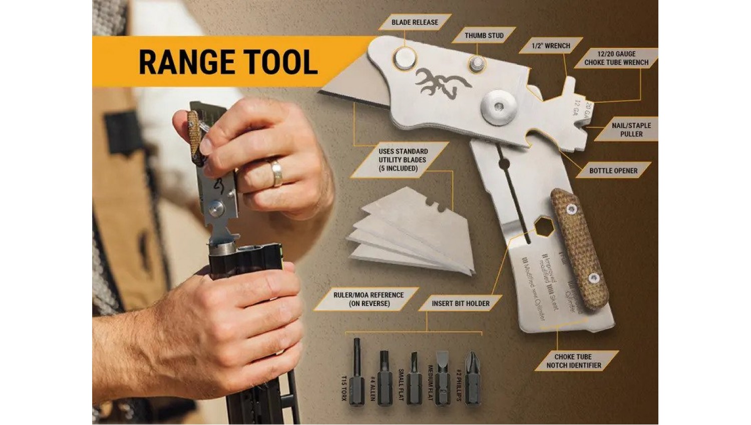 Browning Range Tool 1" Folding Blade Knife