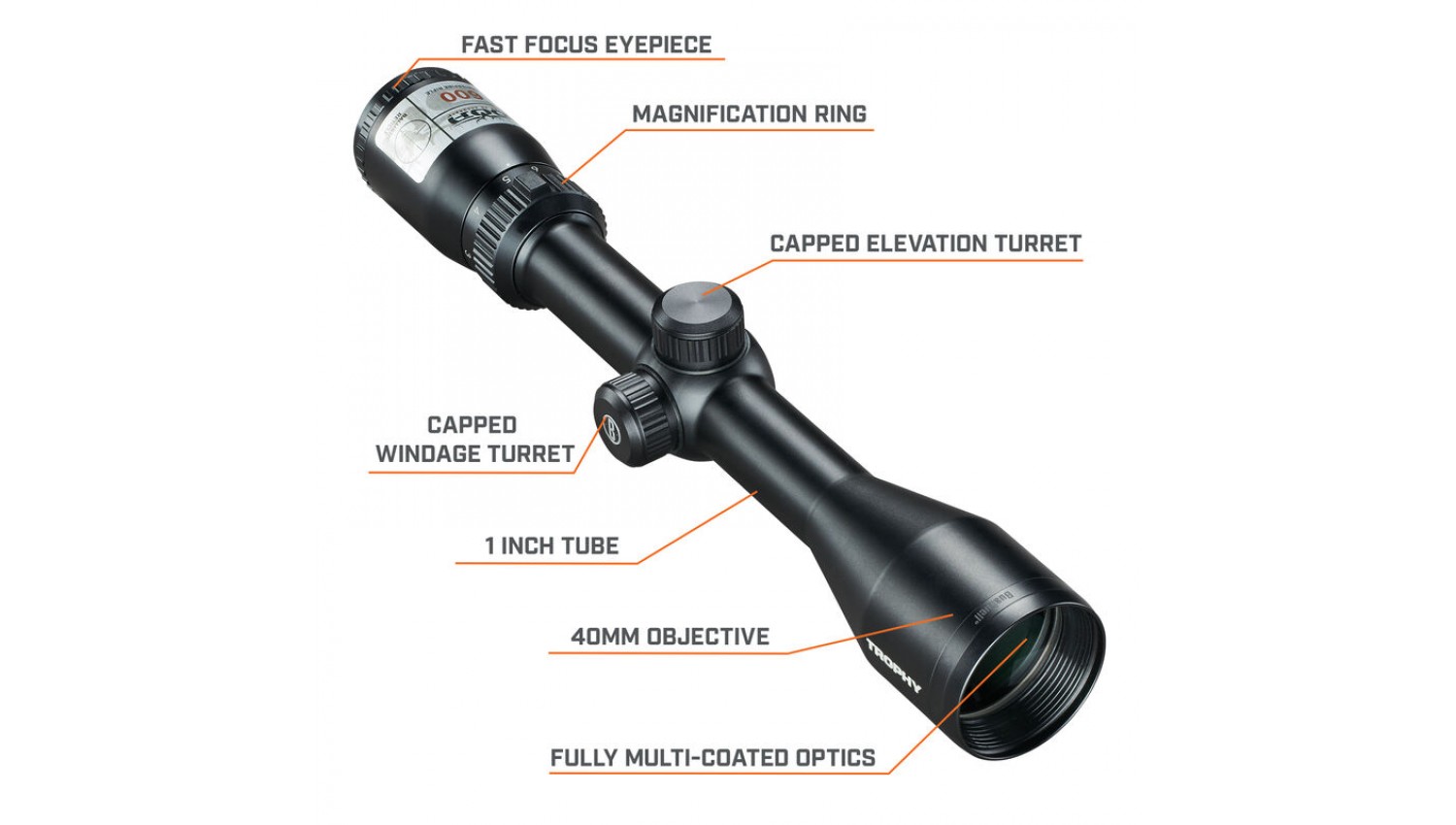 Bushnell Trophy 3-9x40 1" DOA 600 (SFP) Reticle Riflescope