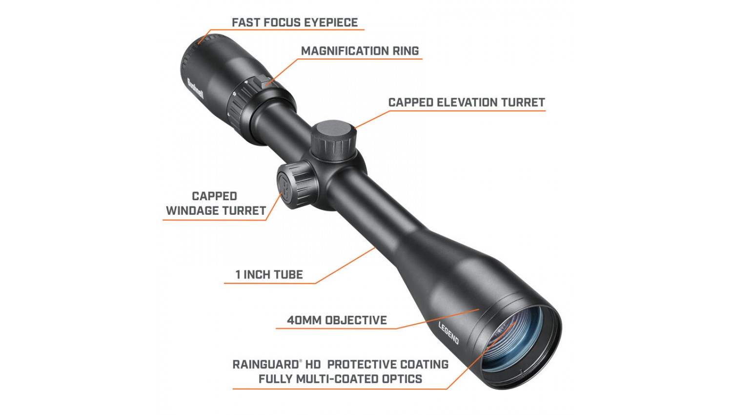 Bushnell Legend HD 4-12x40mm 1" DOA Quick Ballistic Reticle Riflescope