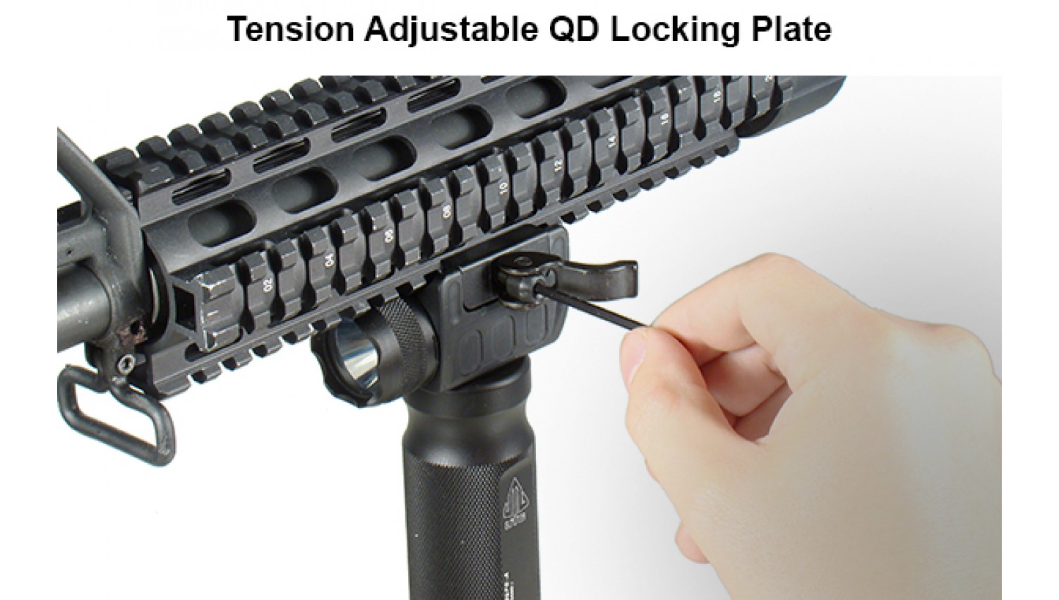 UTG Tactical Combat LED Grip Light with QD Mounting Base