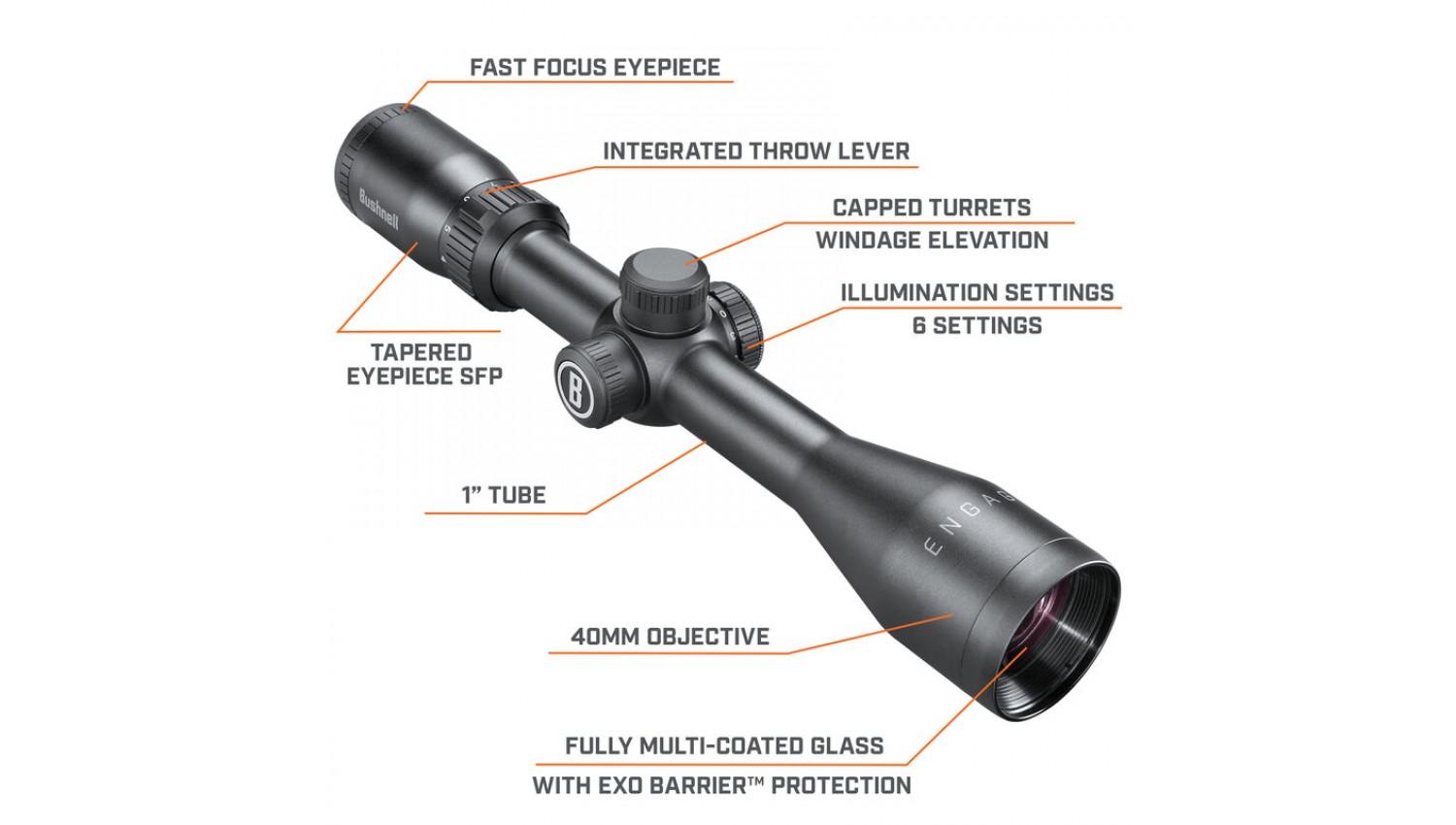 Bushnell Engage 3-9x40mm 1" Illuminated Multi-X Reticle Riflescope